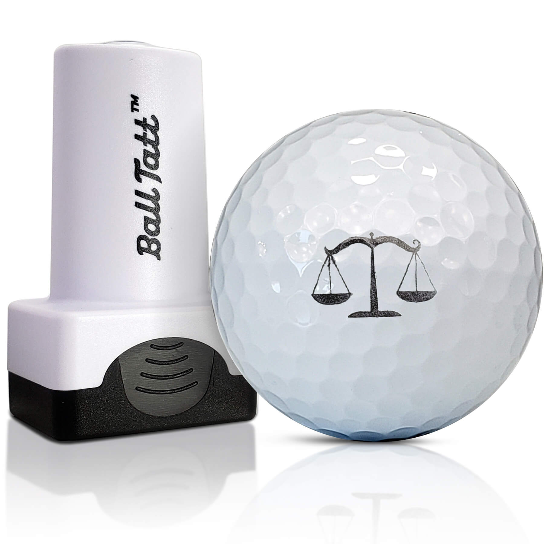 Ball Tatt - Golf Ball Stamp - Justice - Self Inking Golf Ball Marker Stamp – MADE 4 FANS