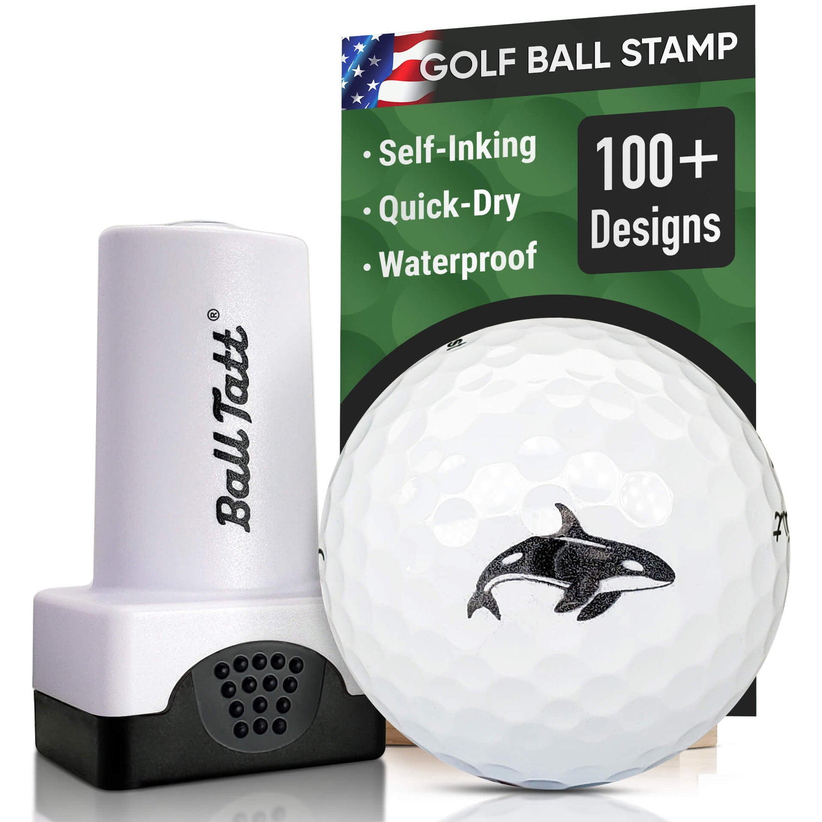 Ball Tatt - Orca Golf Ball Stamp - Self Inking, Quick-Dry & Waterproof ...
