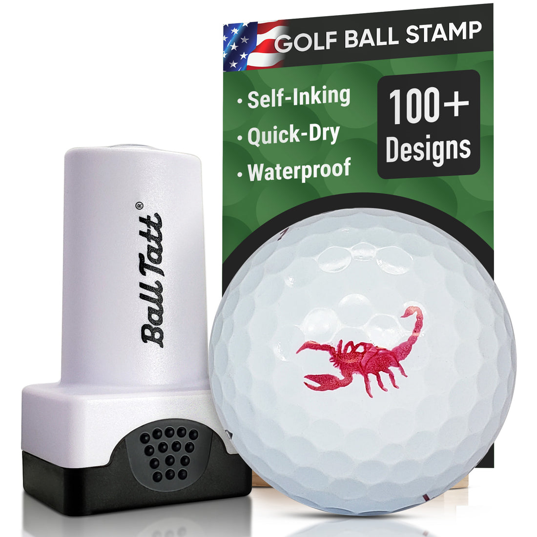Scorpion Ball Tatt Golf Ball Stamp, Quick-Dry, Waterproof, Easy to Use ...